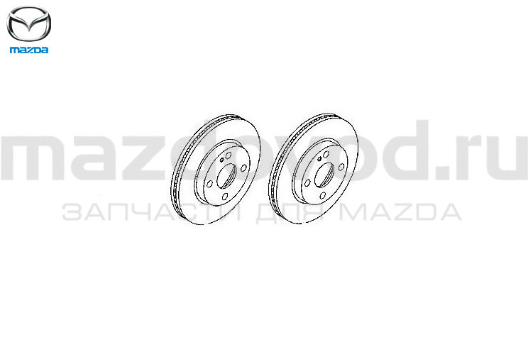 Диски тормозные FR для Mazda CX-5 (KE/KF) (MAZDA) KD4533251 ― "MAZDOVOD ...